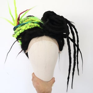 Dread Wig Lace Front Synthetic Crochet Dreadlock Cyber Punk Goth ...