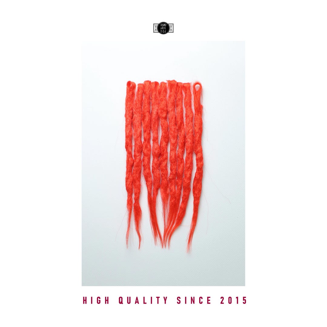 Red Dreadlock Braid Extension, Crotcheted Faux Loc, Custom Order NEW ...