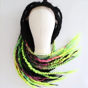 Dread Wig Lace Front Synthetic Crochet Dreadlock Cyber Punk Goth ...