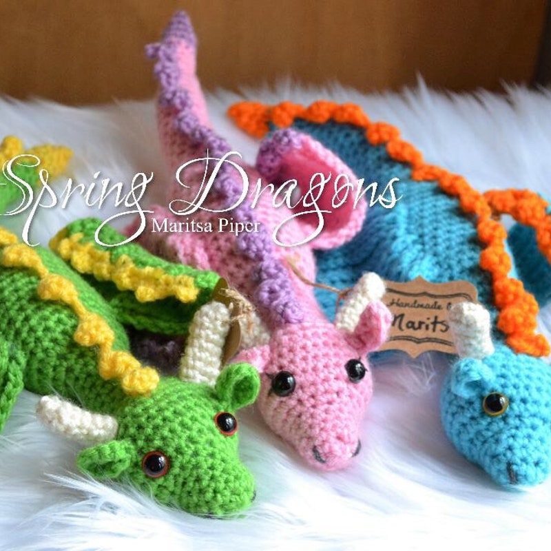 Tiny Crochet Dragon - Etsy