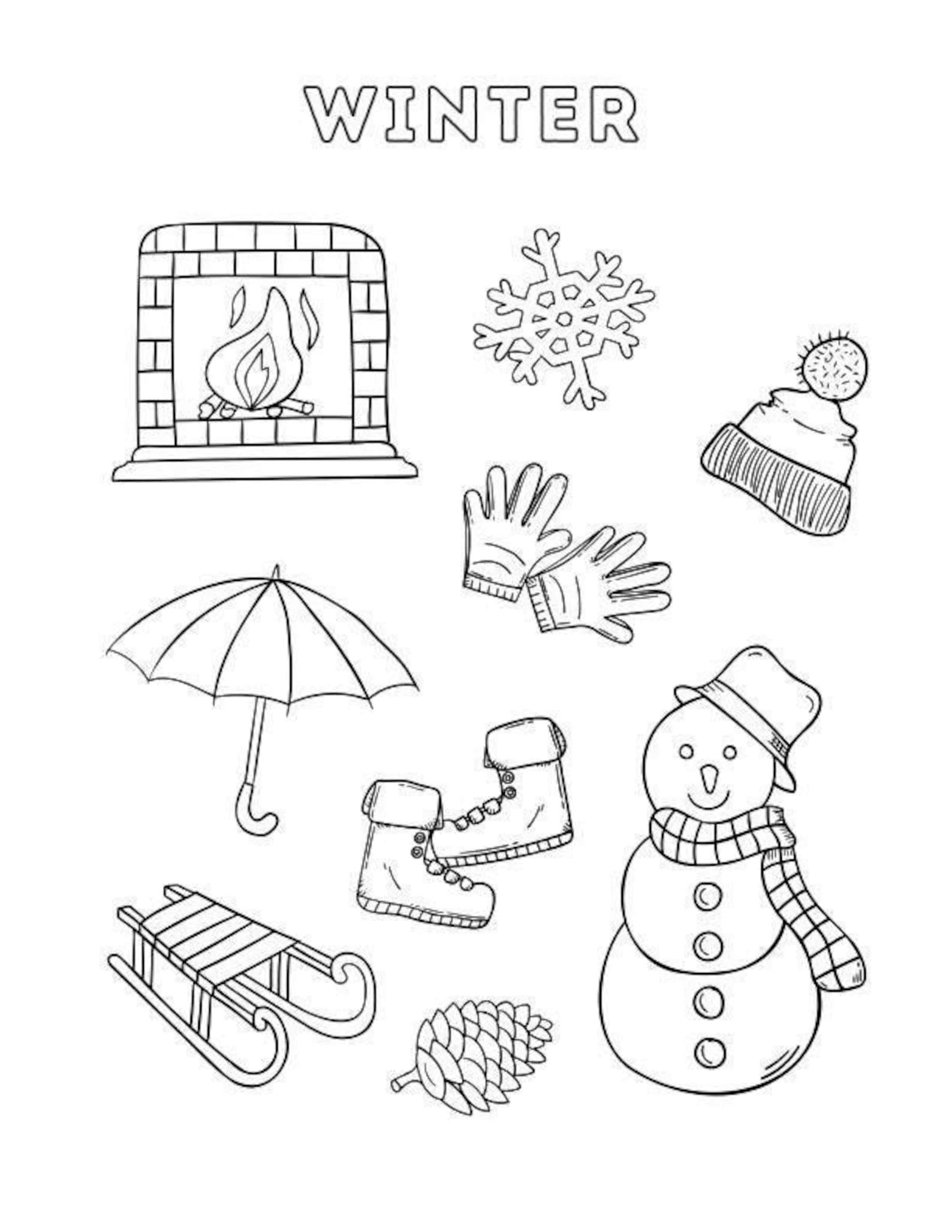 Winter Wonderland Coloring Book – Printable Fun for Kids, Classroom ...