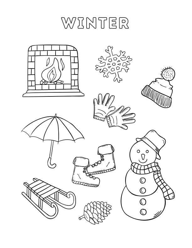 Winter Wonderland Coloring Book – Printable Fun for Kids, Classroom ...
