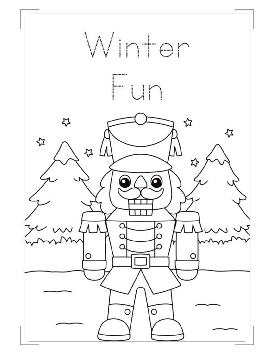 Winter Wonderland Coloring Book – Printable Fun for Kids, Classroom ...