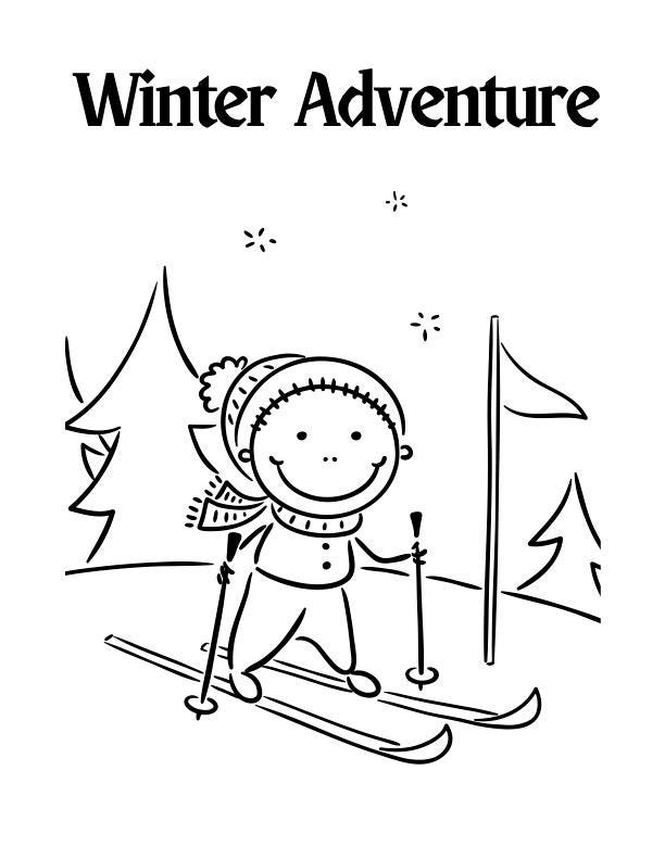 Winter Wonderland Coloring Book – Printable Fun for Kids, Classroom ...
