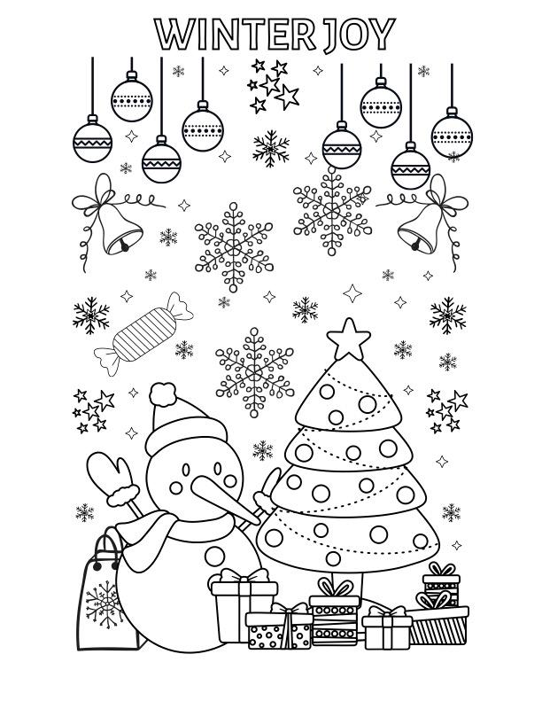 Winter Wonderland Coloring Book – Printable Fun for Kids, Classroom ...