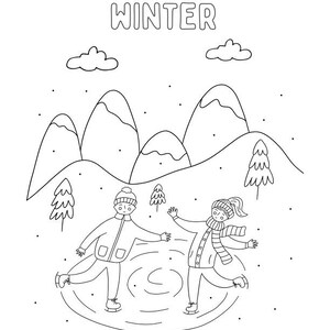 Winter Wonderland Coloring Book – Printable Fun for Kids, Classroom ...