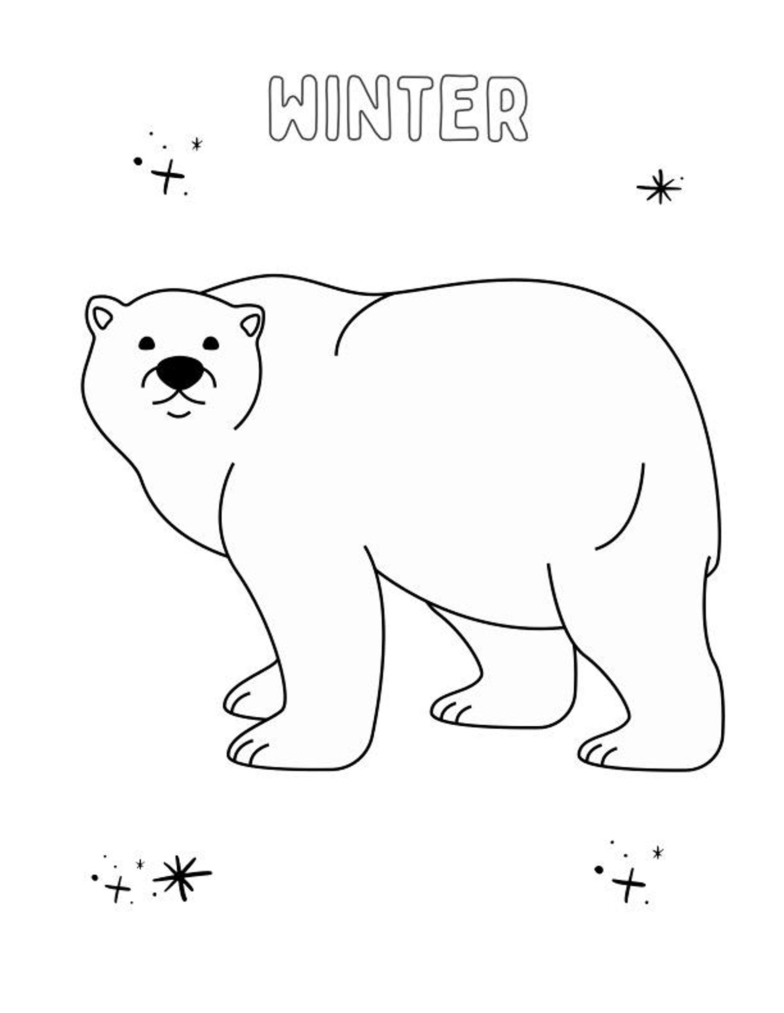 Winter Wonderland Coloring Book – Printable Fun for Kids, Classroom ...