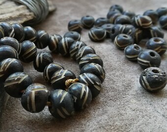 Black bone beads | Etsy