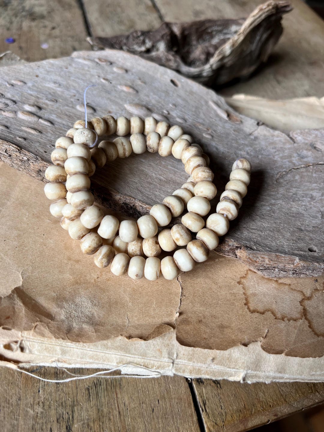 Small Round Natural Bone Beads 5mm White Bone Bead Strand - Etsy