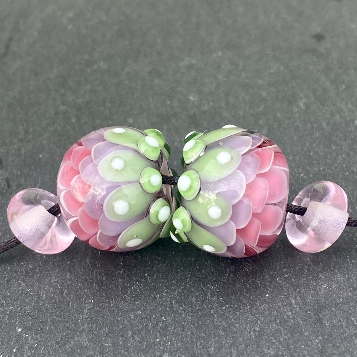Lampwork Glass Beads Botanical Jewelry Lampwork Focal Bead - Etsy
