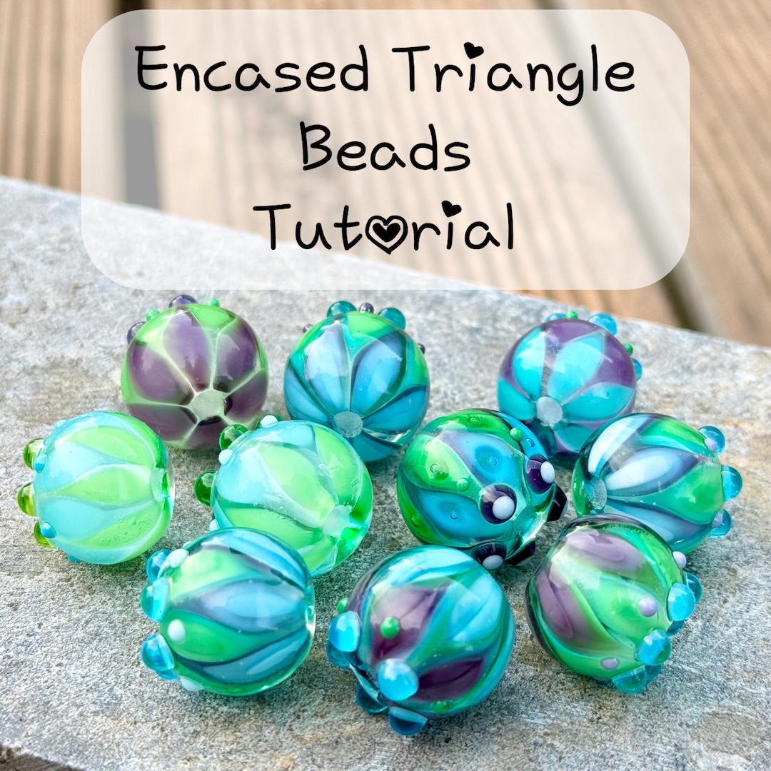 Lampwork Tutorial - Triangle Beads Tutorial - Geometrical Beads - Glass ...