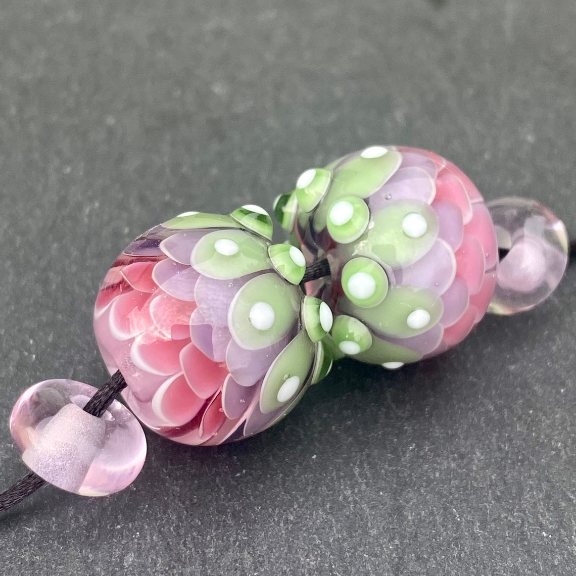 Lampwork Glass Beads Botanical Jewelry Lampwork Focal Bead - Etsy