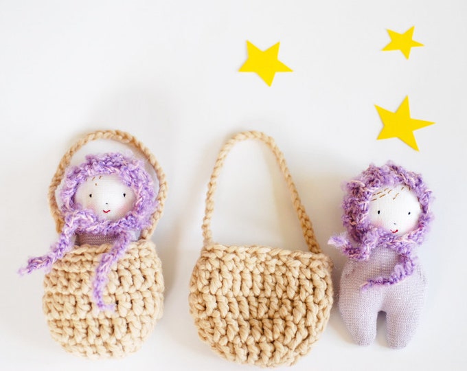 Miniature Pocket Doll Tiny Fabric Doll in the Pouch - Etsy