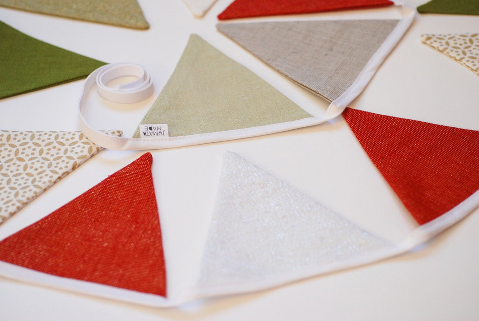 Bunting Flags Wedding Pennant Garland Fabric Flag Banner | Etsy