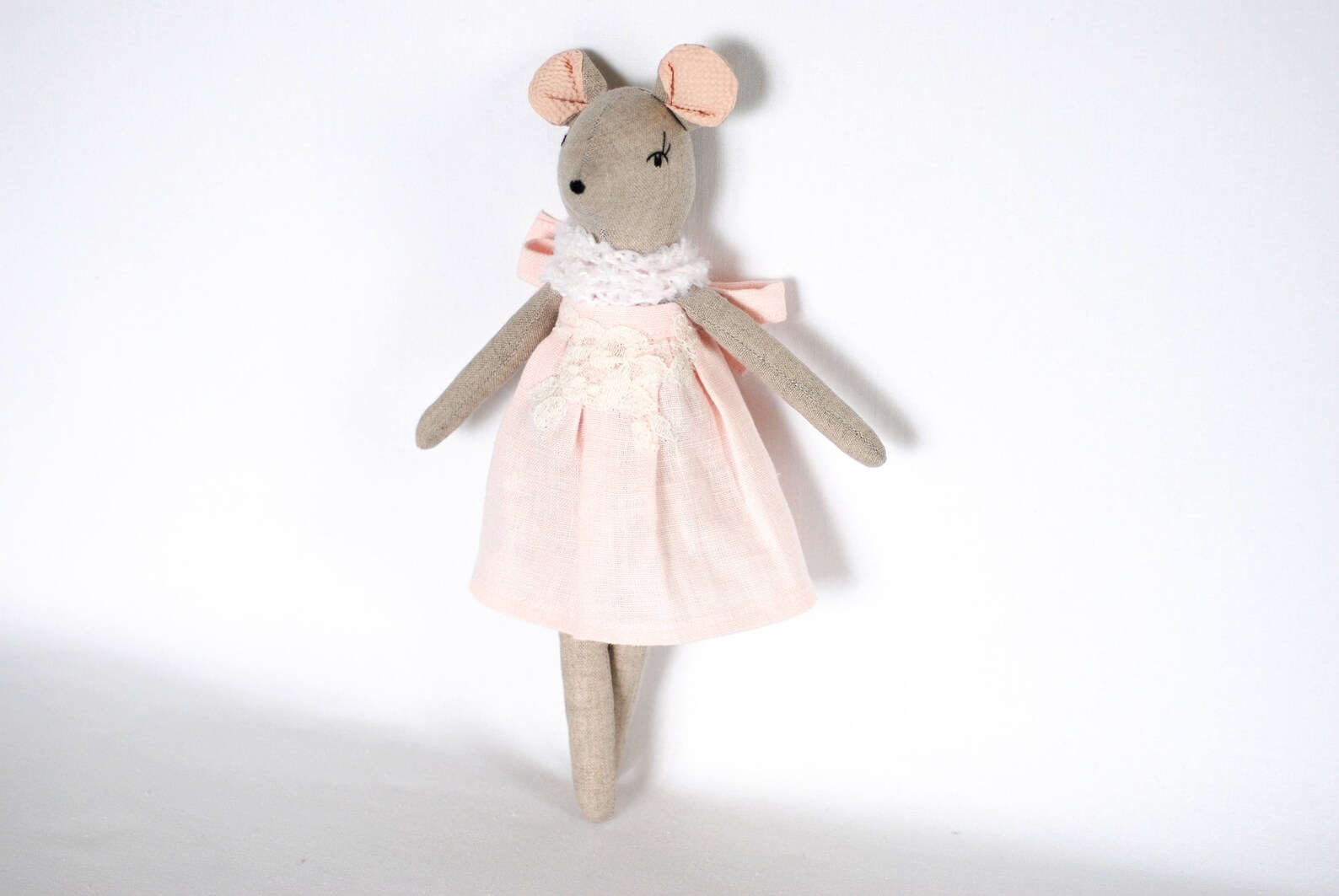 Maus reines Leinen Stoffpuppe Stoff Maus Dekoration weiche | Etsy