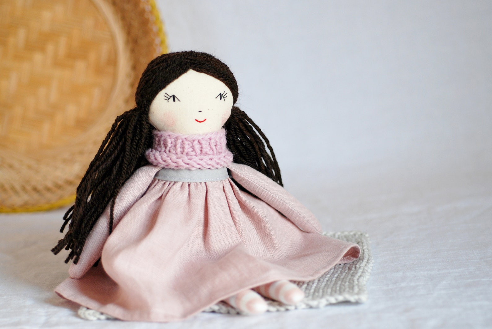 Handmade Cloth Rag Doll, Ooak Heirloom Linen Doll Nursery Decoration - Etsy