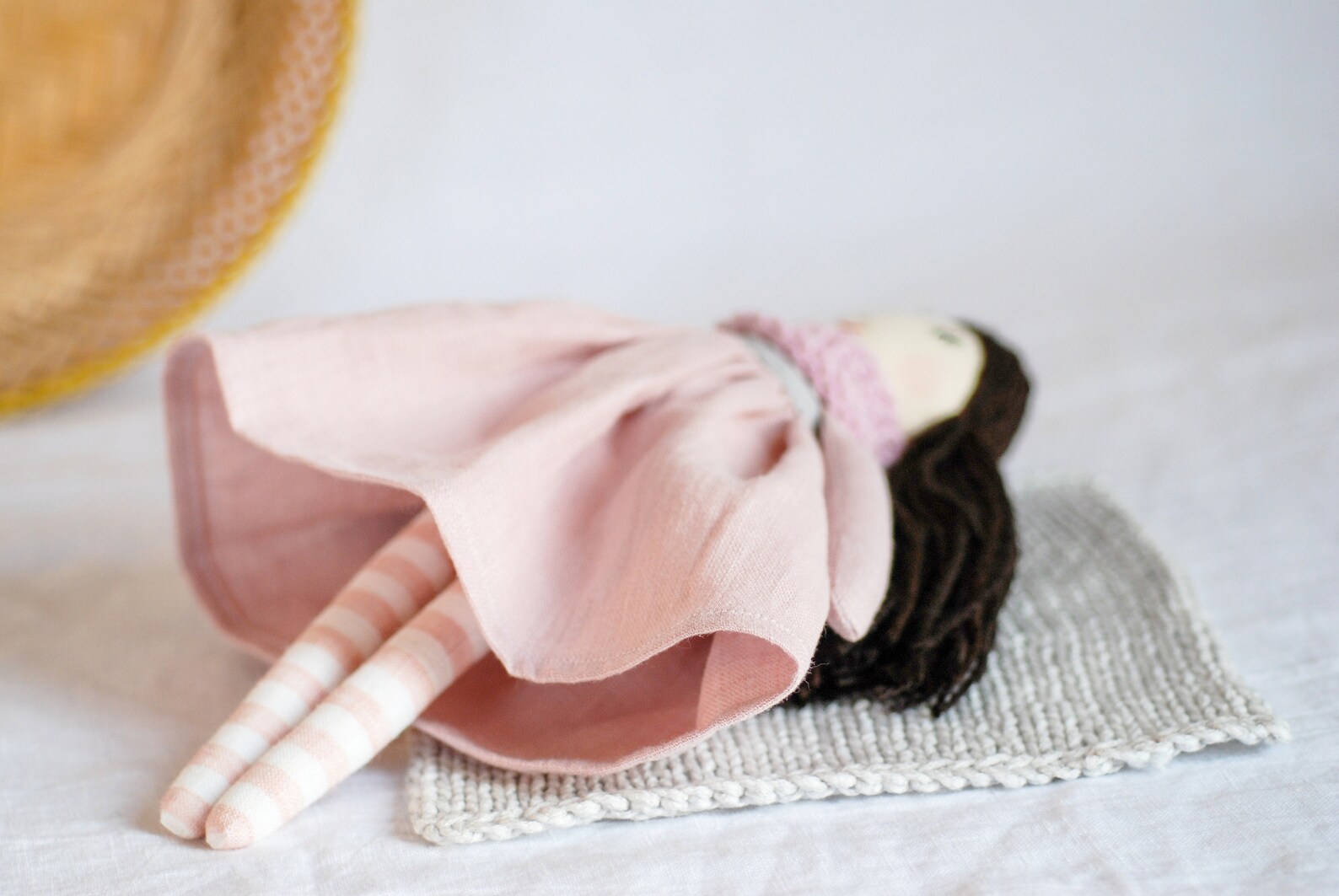 Handmade Cloth Rag Doll, Ooak Heirloom Linen Doll Nursery Decoration - Etsy