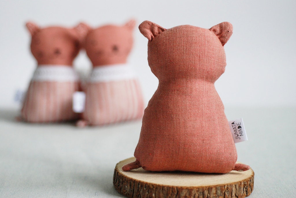 Modern Handmade Stuffed Soft Cat Fabric Animal Toy, Gift for New Baby ...