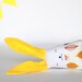 Yellow Bunny Rabbit Stuffed Animal Decoration With Leaves Autumn Fall ...