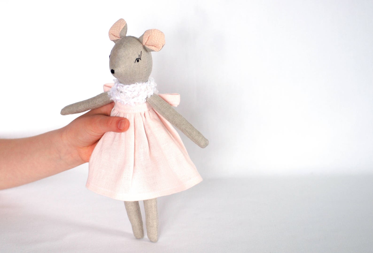 Maus reines Leinen Stoffpuppe Stoff Maus Dekoration weiche | Etsy