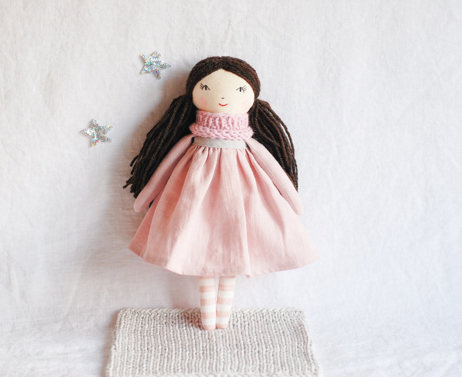 Handmade Cloth Rag Doll, Ooak Heirloom Linen Doll Nursery Decoration - Etsy