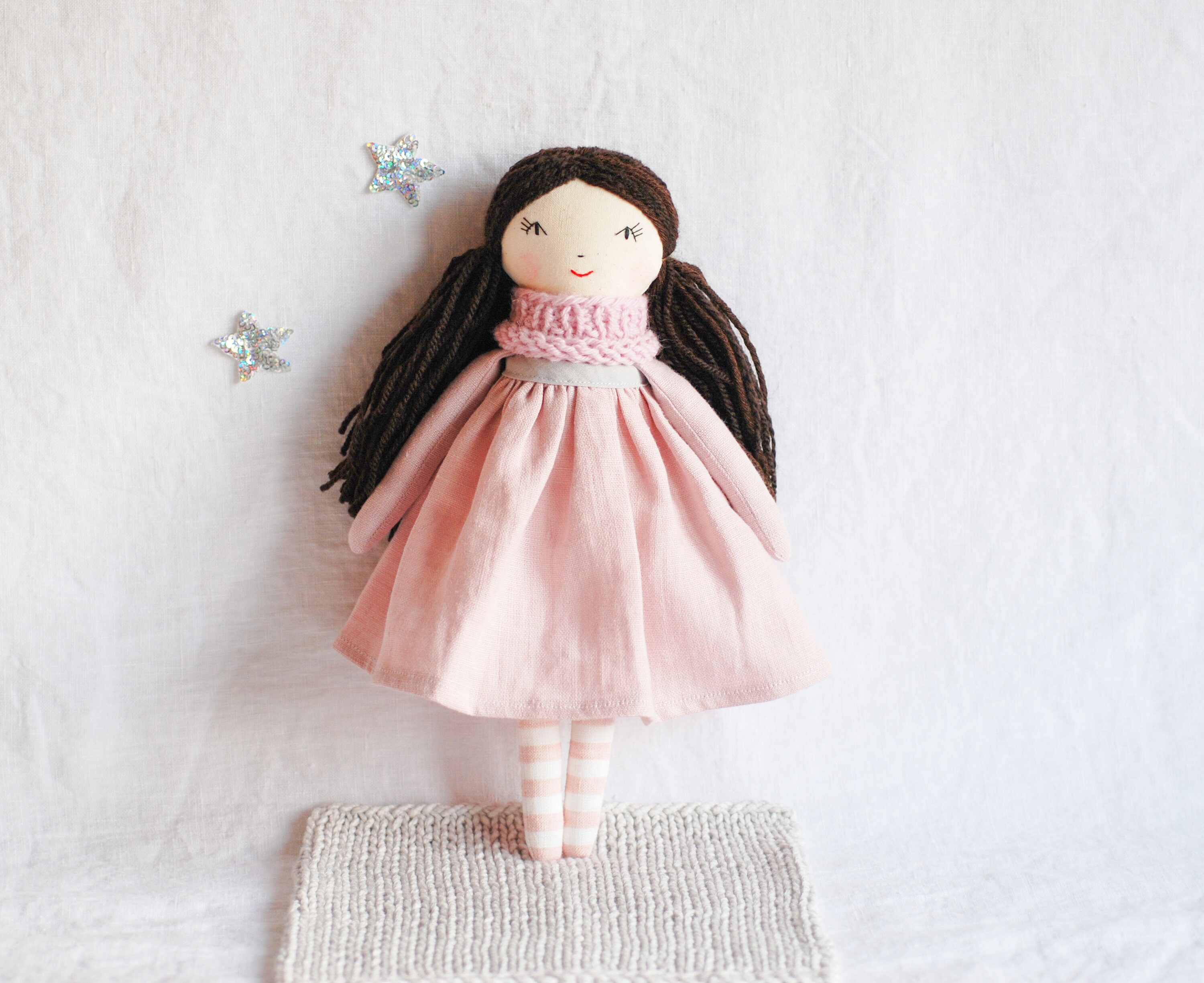 Handmade Cloth Rag Doll, Ooak Heirloom Linen Doll Nursery Decoration - Etsy