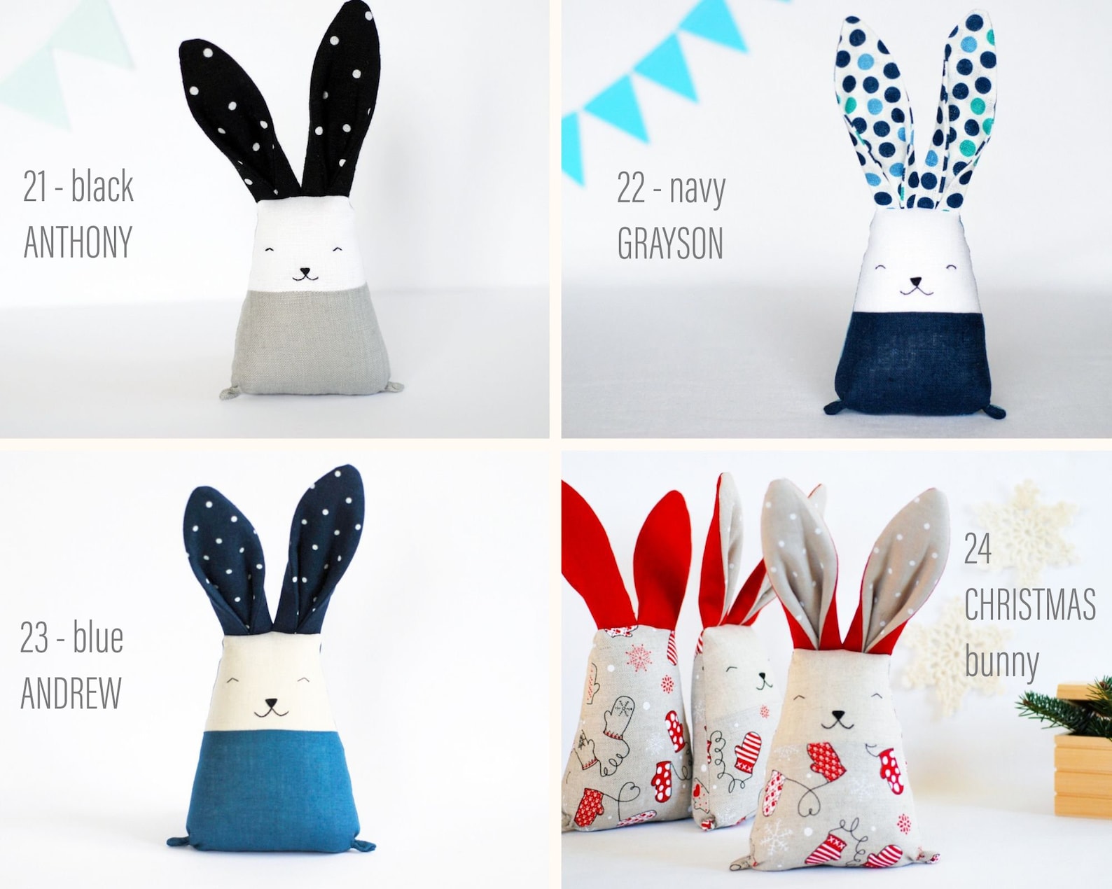 Cloth bunny decor linen stuffed bunny rabbit woodland | Etsy