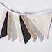 Calm Shades Fabric Pennant Bunting String Linen Banner Flags - Etsy