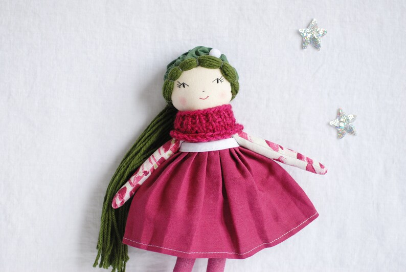 Heirloom cloth rag doll fabric forest handmade doll 10 | Etsy