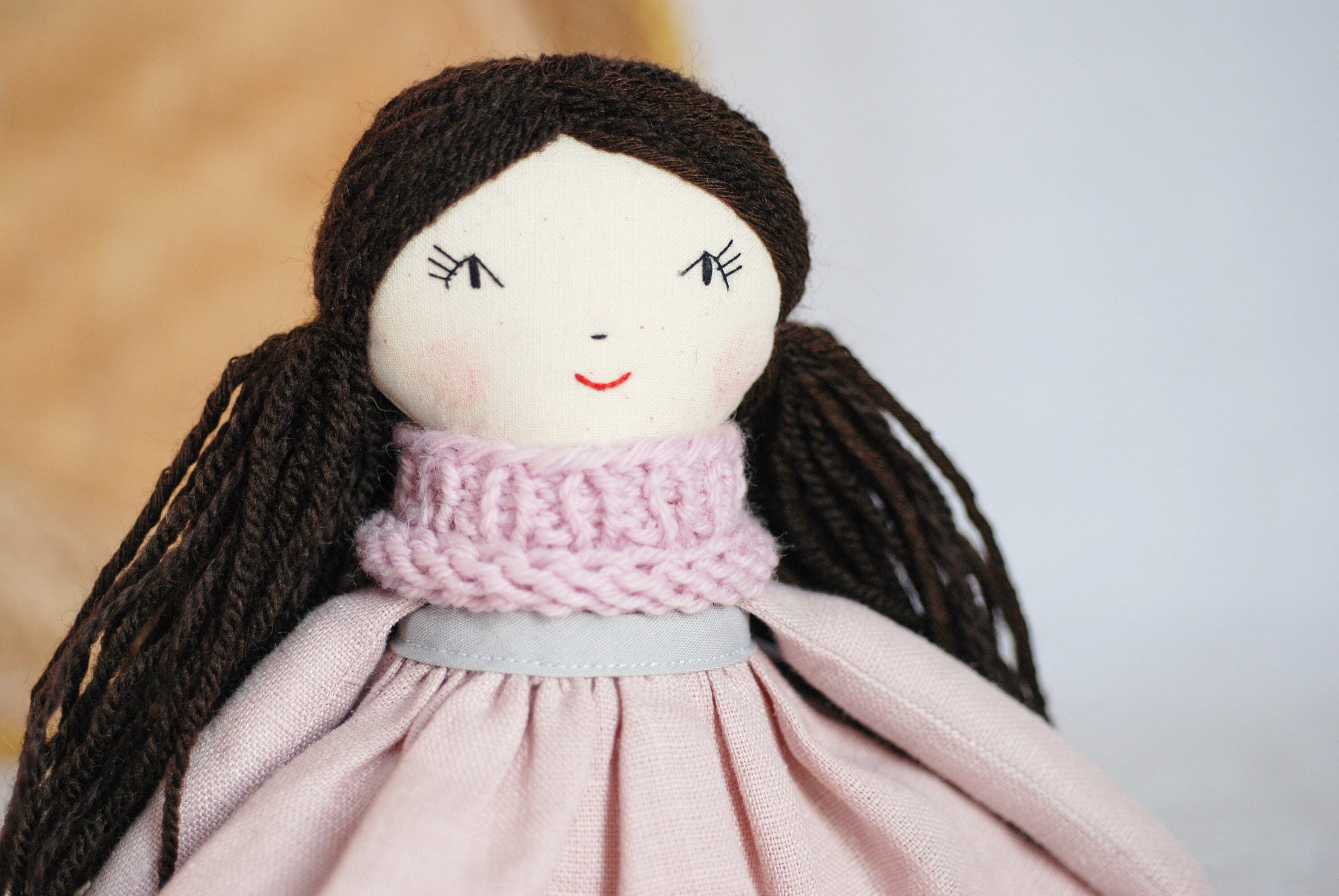 Handmade Cloth Rag Doll, Ooak Heirloom Linen Doll Nursery Decoration - Etsy