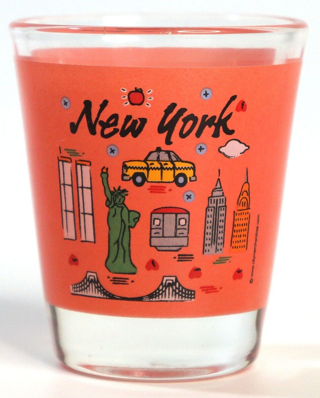New York City Big Apple Shot Glass - Etsy