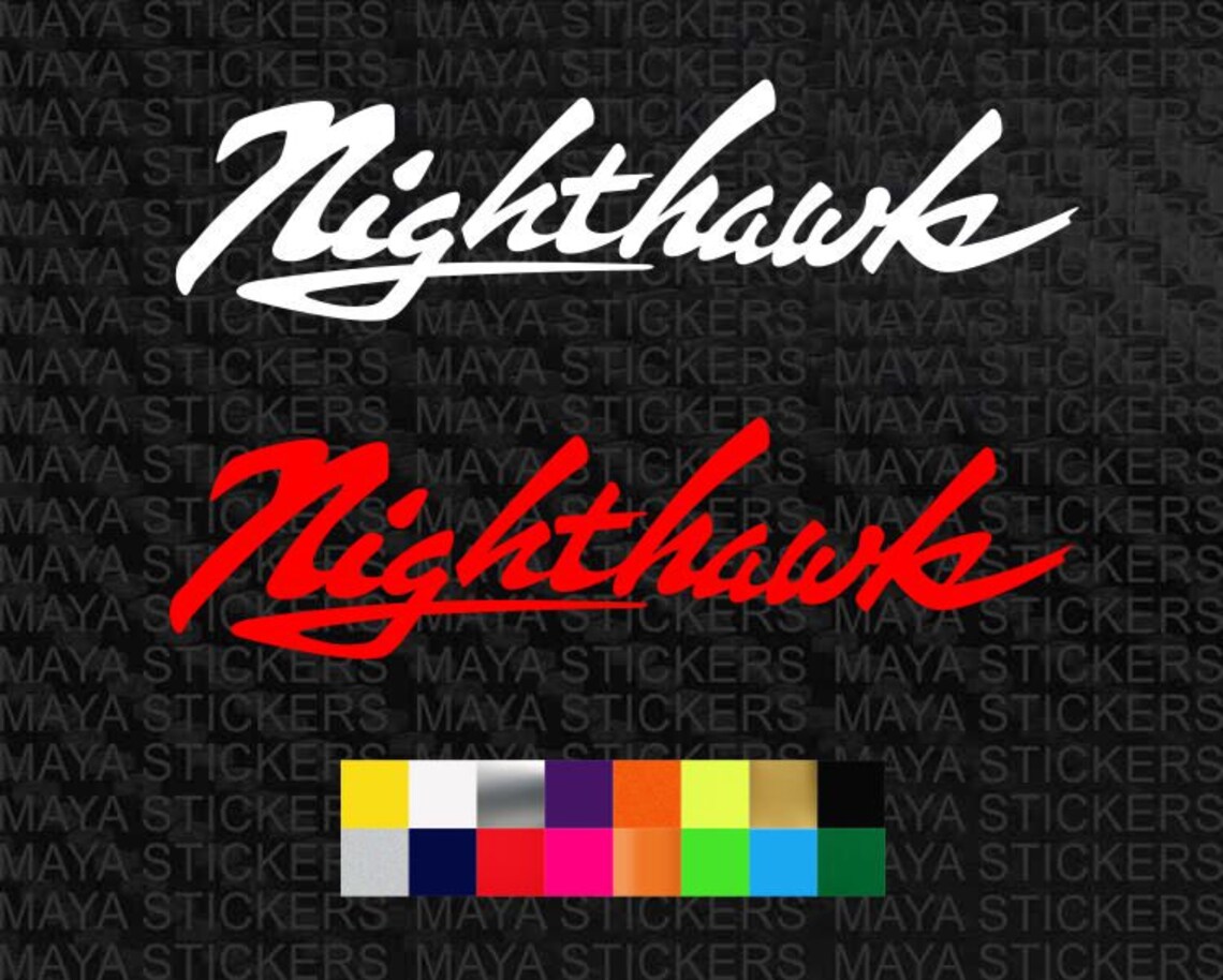 2 X Nighthawk Logo Decal Sticker for Motorcycles and Helmets - Etsy