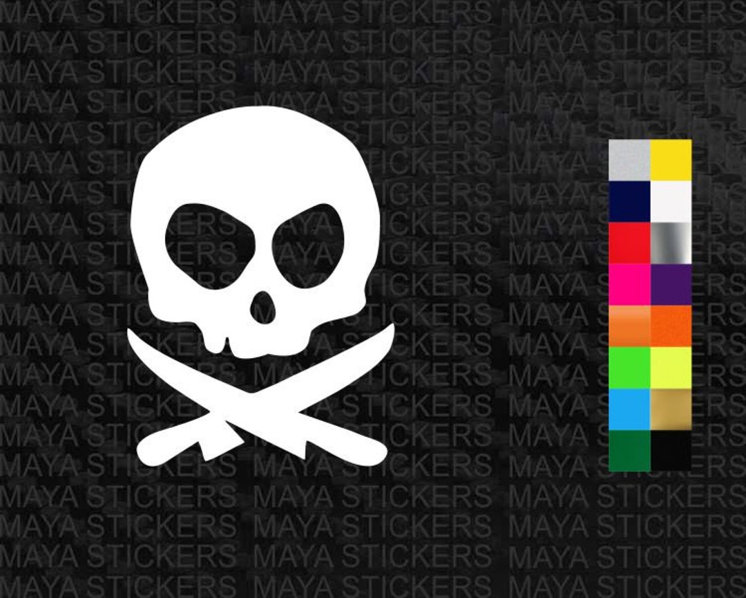Skull and Sword Decal Stickers for Cars, Bikes, Laptops - Etsy