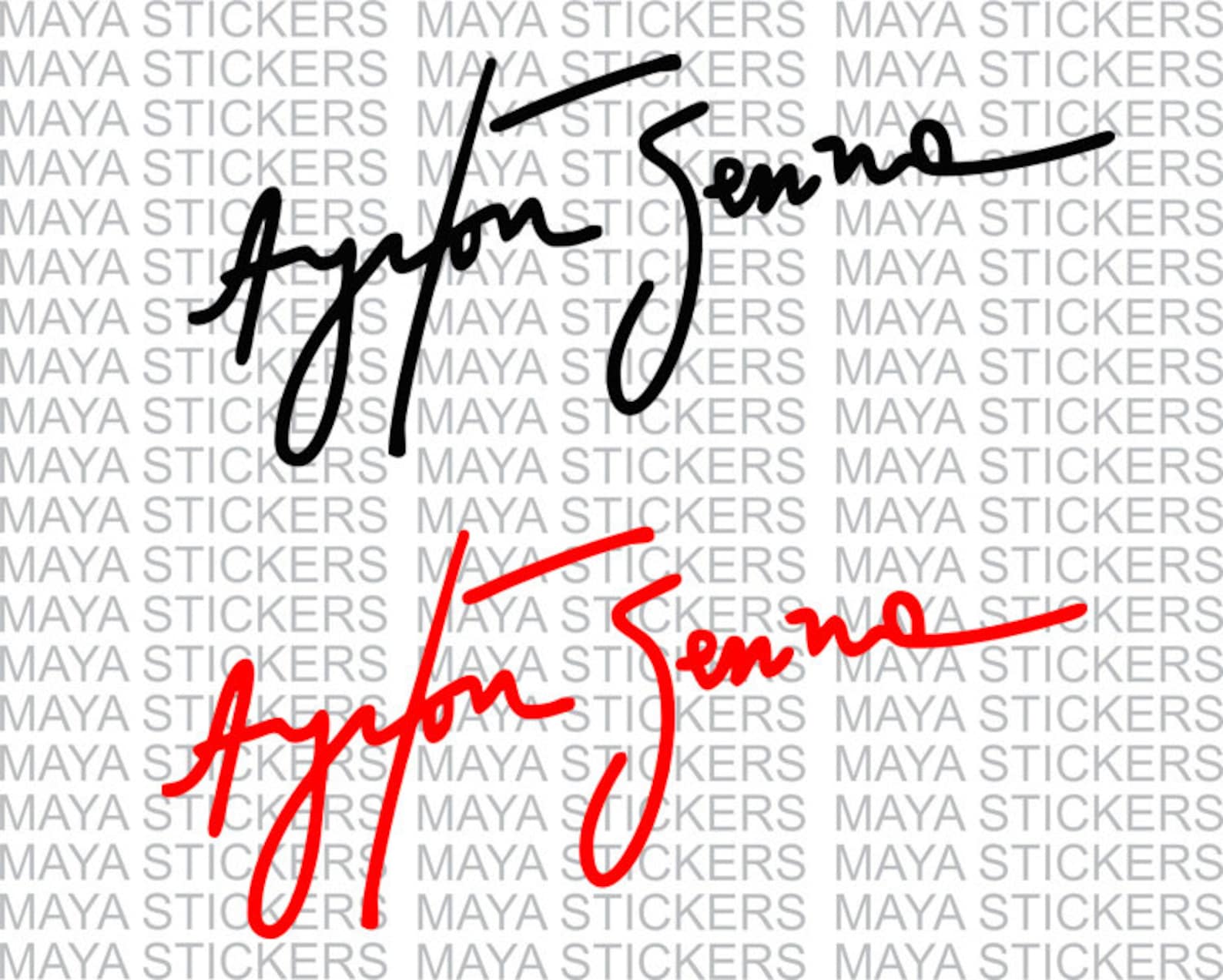 2 X Ayrton Senna Autograph Decal Sticker - Etsy