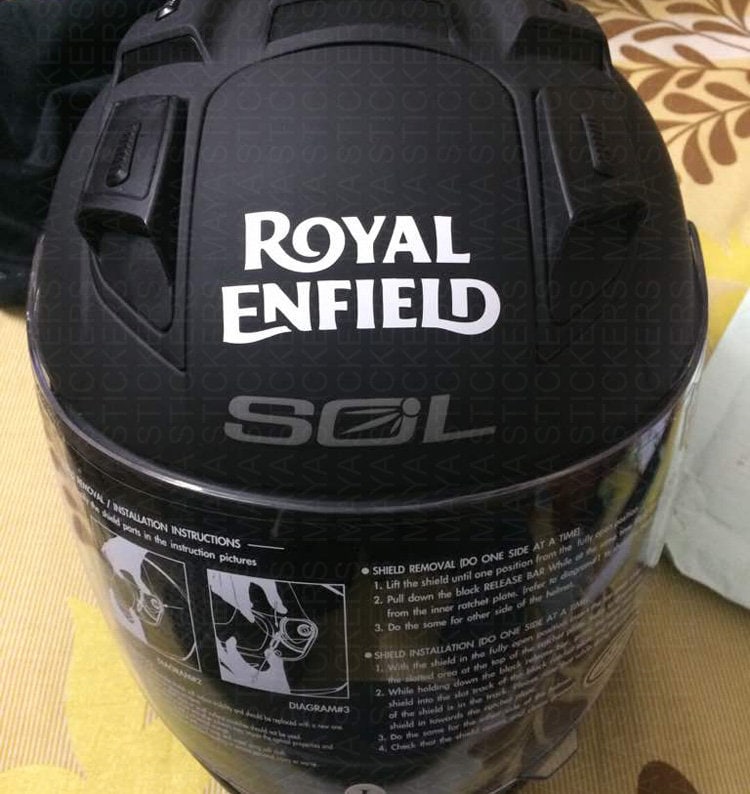 Royal Enfield New Text Logo Stickers for Motorcycles and Helmets Pair ...