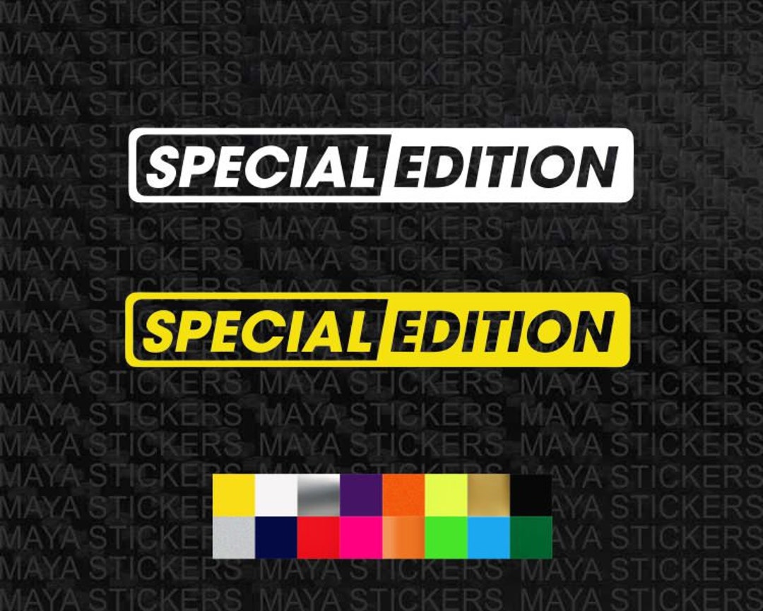 2 X Special Edition Logo Sticker for Cars, Bikes, Laptops - Etsy