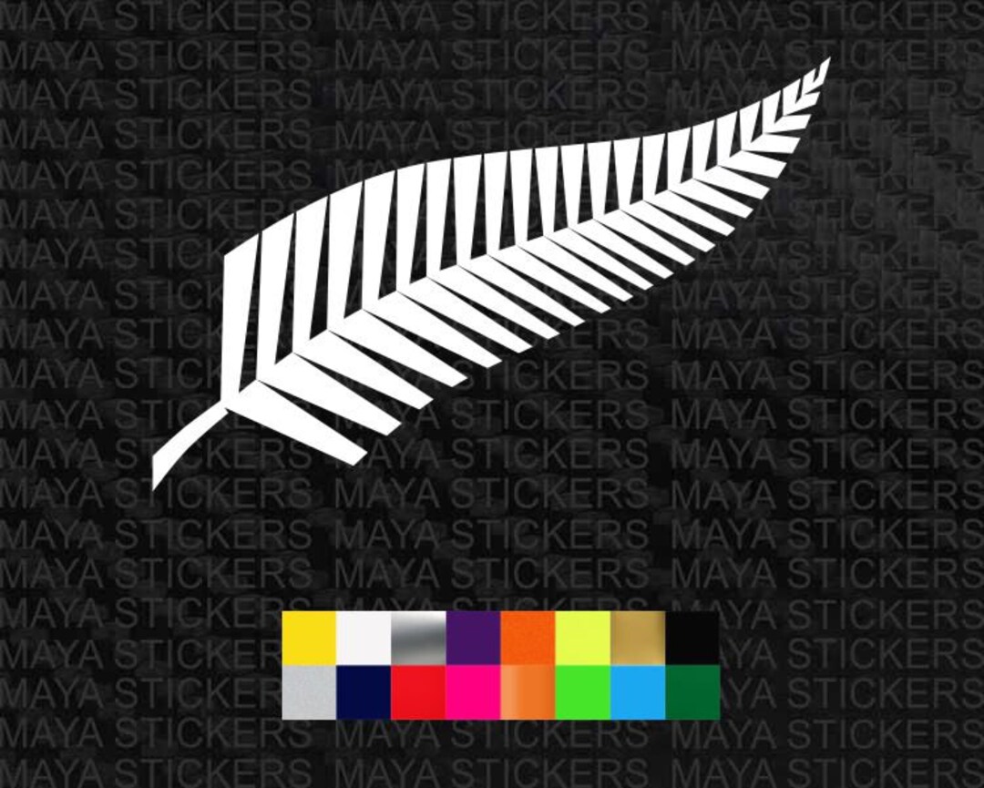 New Zealand Fern Symbols Sticker in Custom Colors - Etsy