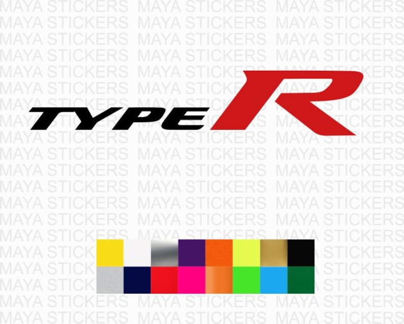 Type R Logo Stickers for Honda Cars - Etsy