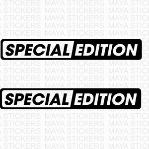 2 X Special Edition Logo Sticker for Cars, Bikes, Laptops - Etsy