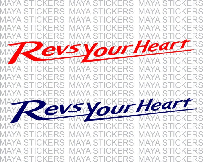 2 X Revs Your Heart Sticker for Motorcycles and Helmets - Etsy
