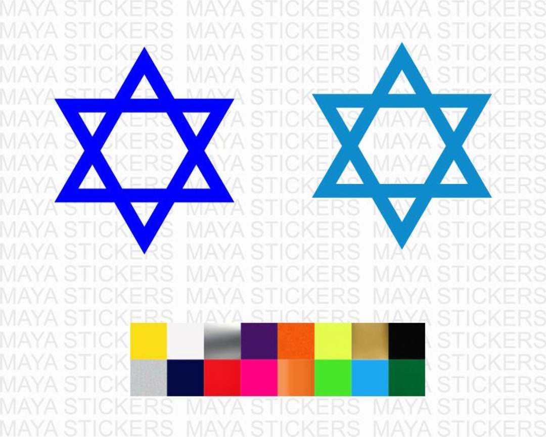2 X Jewish Star of David Sticker for Cars, Motorcycles, Laptops - Etsy