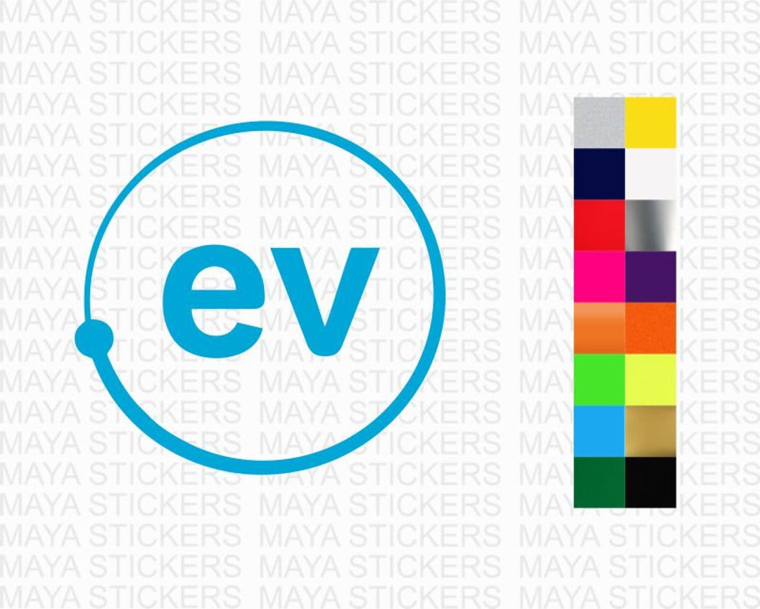 EV Logo Decal Sticker for Electric Vehicles - Etsy