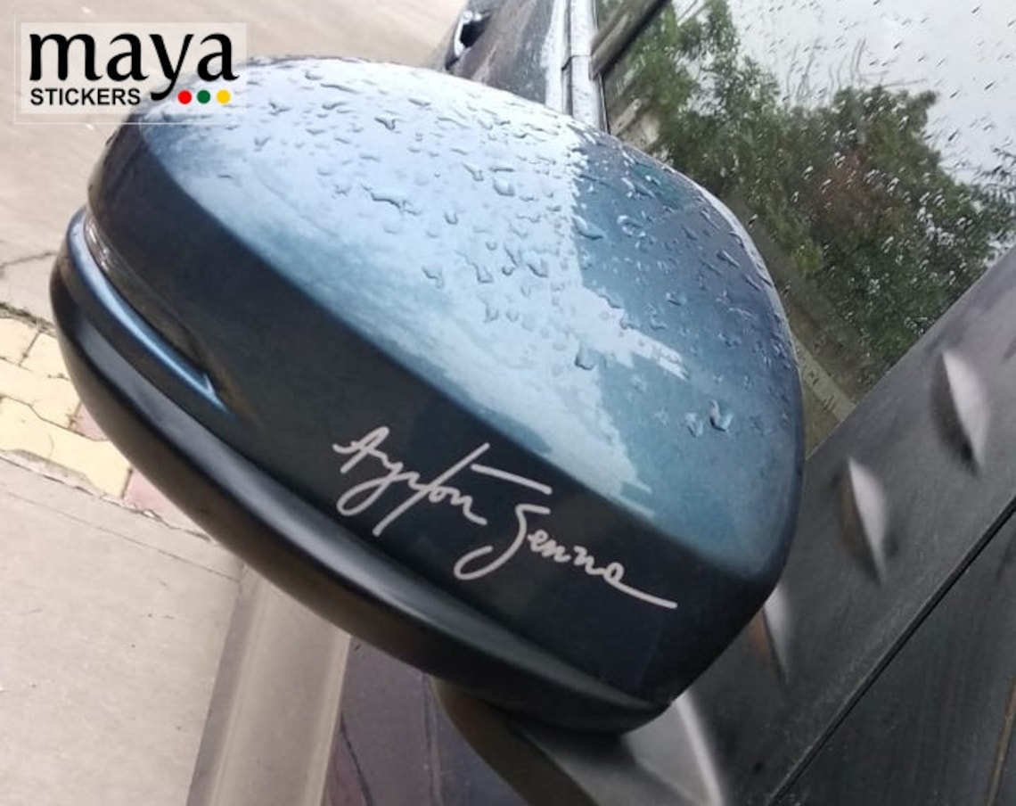 2 X Ayrton Senna Autograph Decal Sticker - Etsy