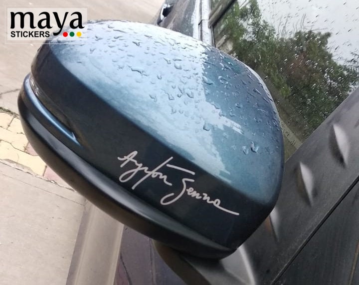 2 X Ayrton Senna Autograph Decal Sticker - Etsy