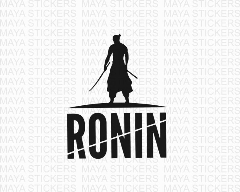 Ronin Japanese Samurai Warrior Decal Sticker for Cars, Motorcycles ...