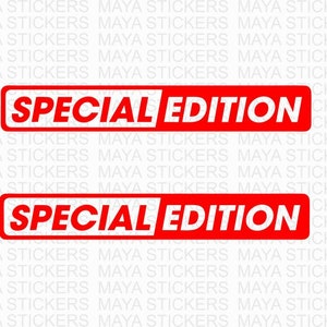 2 X Special Edition Logo Sticker for Cars, Bikes, Laptops - Etsy