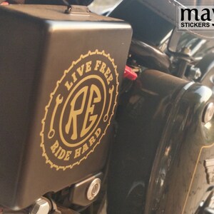 Live Free Ride Hard Round Sticker for Royal Enfield - Etsy