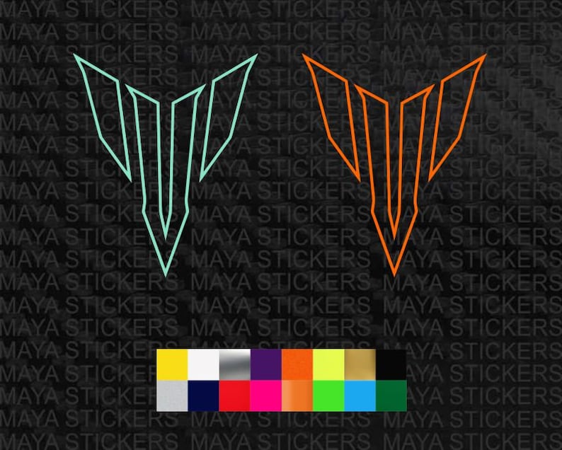 2 X Cut Vinyl MT Logo Sticker Compatible With Yamaha MT Motorcycles - Etsy