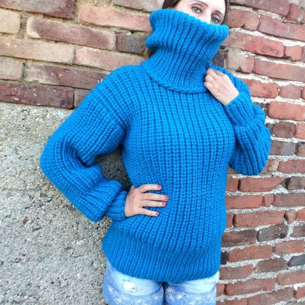 Blue Turtleneck - Etsy