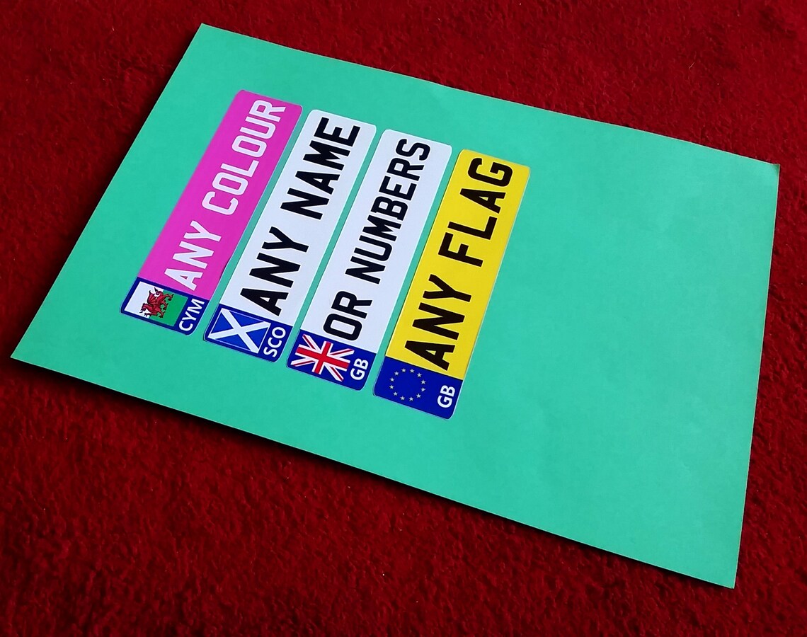 Childrens Personalised Kids Number Plate Sticker Ride on Toy | Etsy